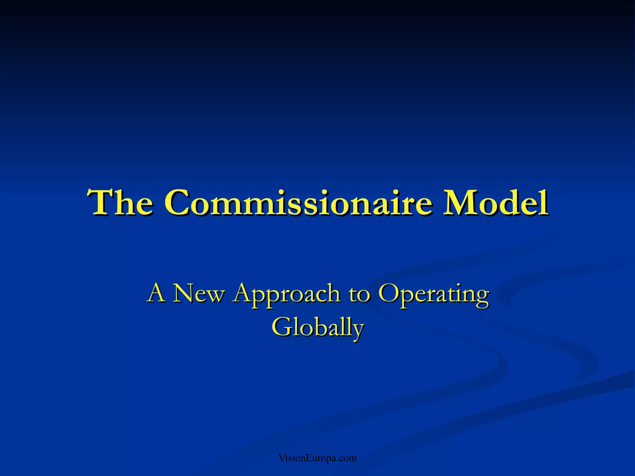 Commissionaire Arrangement | PPT