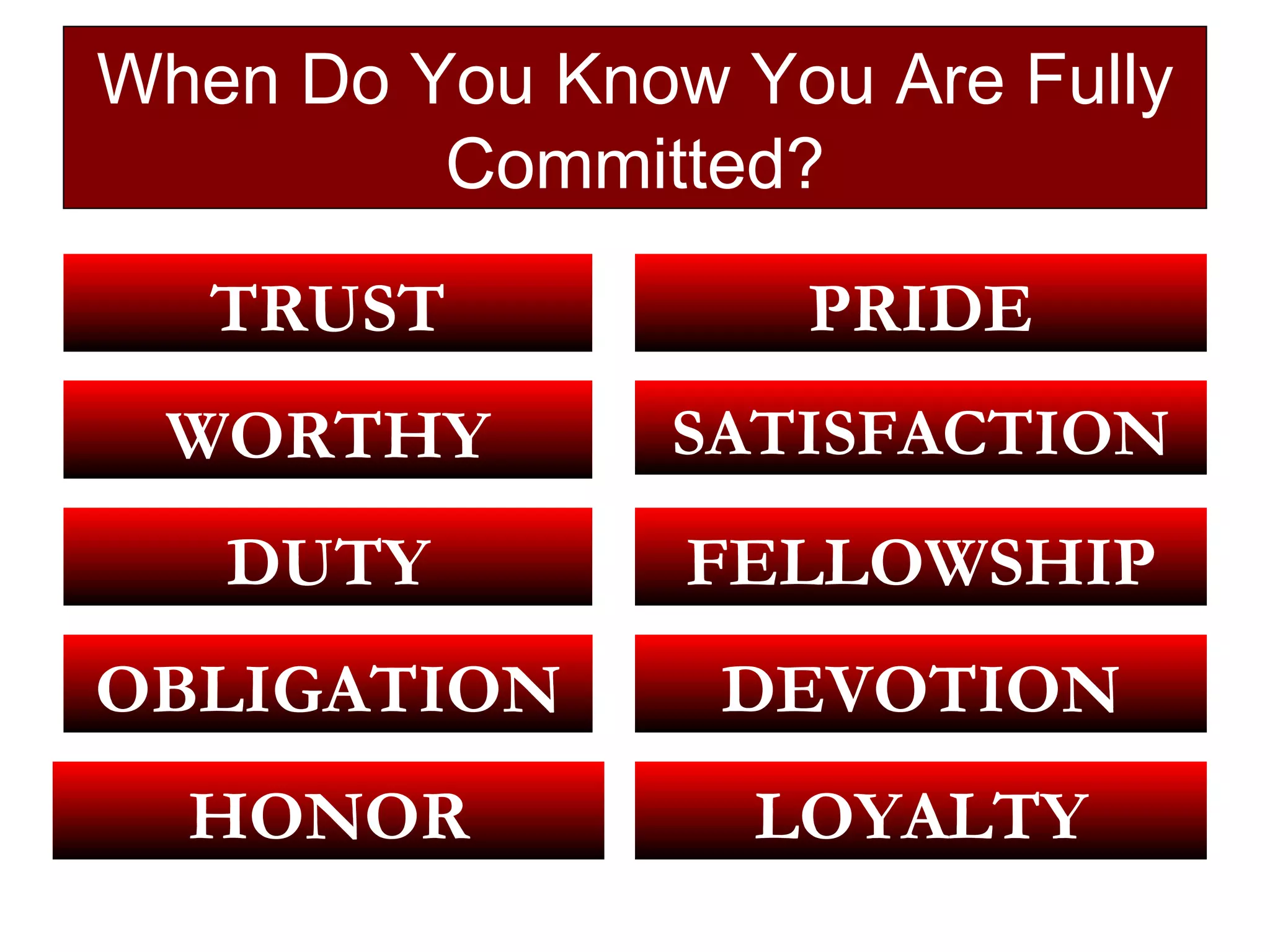 Commitment Presentation | PPT