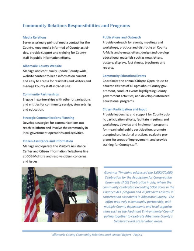 Community Relations Annual Report 2008 | PDF