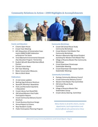 Community Relations Annual Report 2008 | PDF