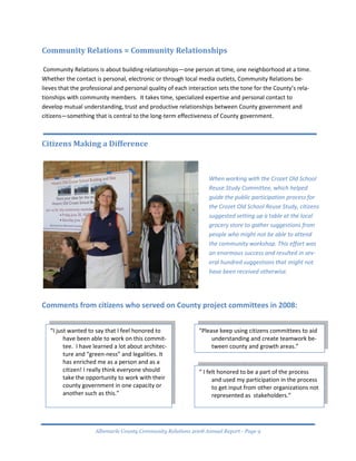 Community Relations Annual Report 2008 | PDF
