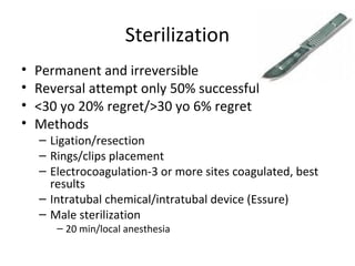 Methods of Contraception | PPT