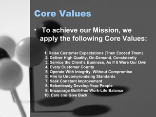 Core Employee Slide Presentation | PPT