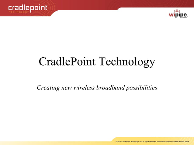 Cradlepoint Key Applications Final | PPT
