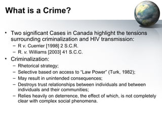 Criminalization and HIV | PPT