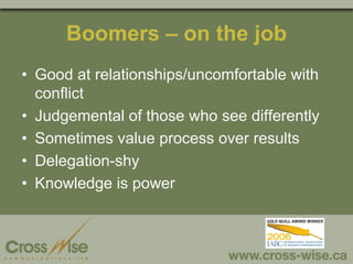 Cross Wise Communications On Multi Generational Communication | PPT