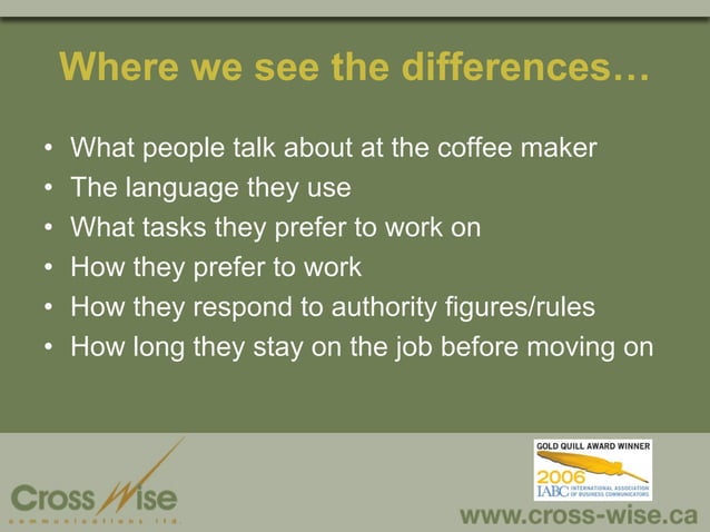 Cross Wise Communications On Multi Generational Communication | PDF ...