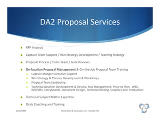 DA2 2009 Capabilities Presentation | PPT