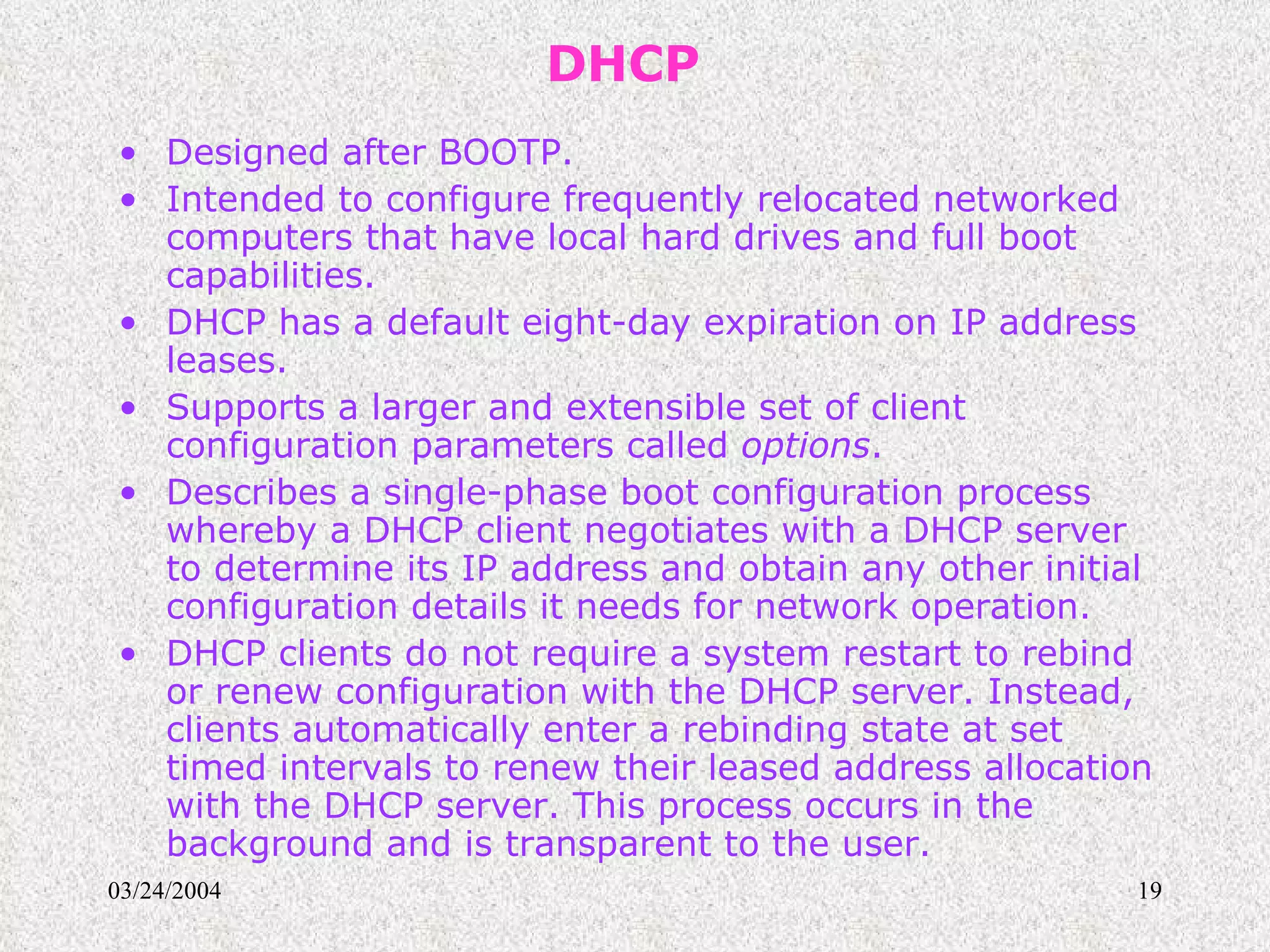 DHCP Server & Client Presentation | PPT