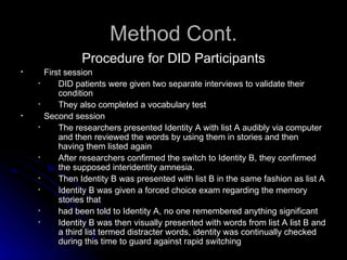 Did Presentation | PPT