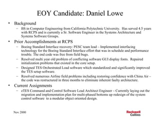 Rockwell Collins PS, Engineer of the Year 2001 | PPT