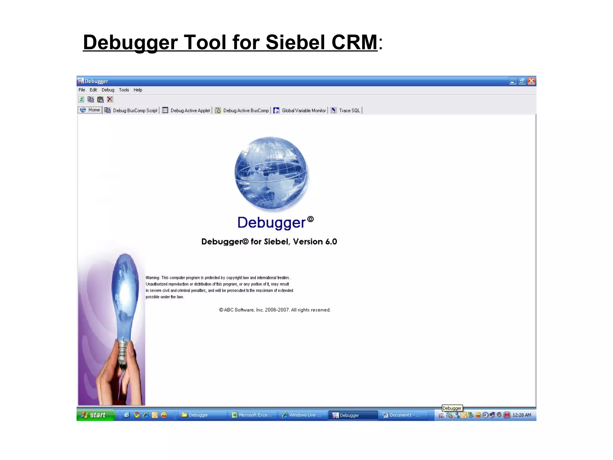 Debugger For Siebel Crm | PPT