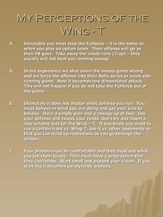 Defending The Wing T Offense | PPT