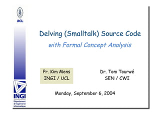 Delving Source Code with Formal Concept Analysis | PDF