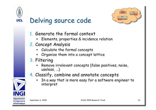 Delving Source Code with Formal Concept Analysis | PDF