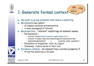Delving Source Code with Formal Concept Analysis | PDF