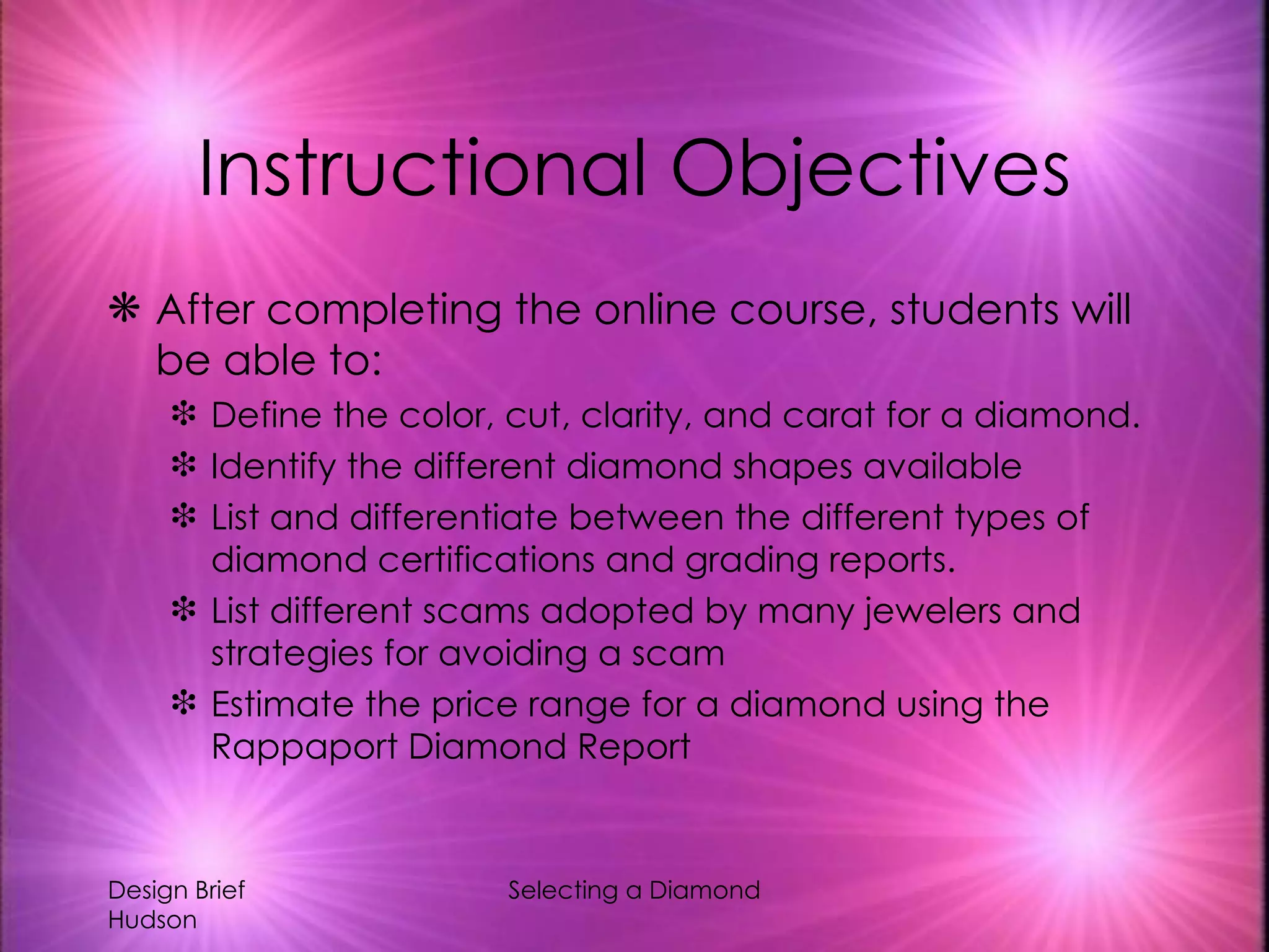 Instructional Design Brief | PPT