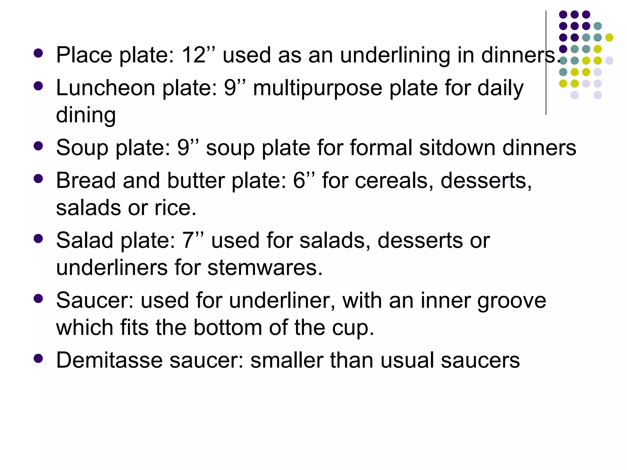 Dinnerware | PPT