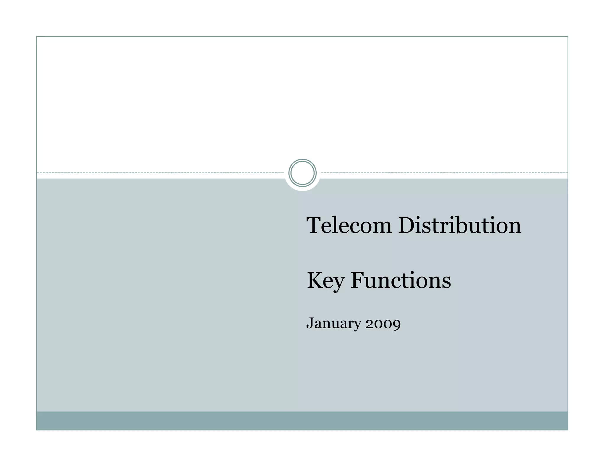 Distribution Telecom | PPT