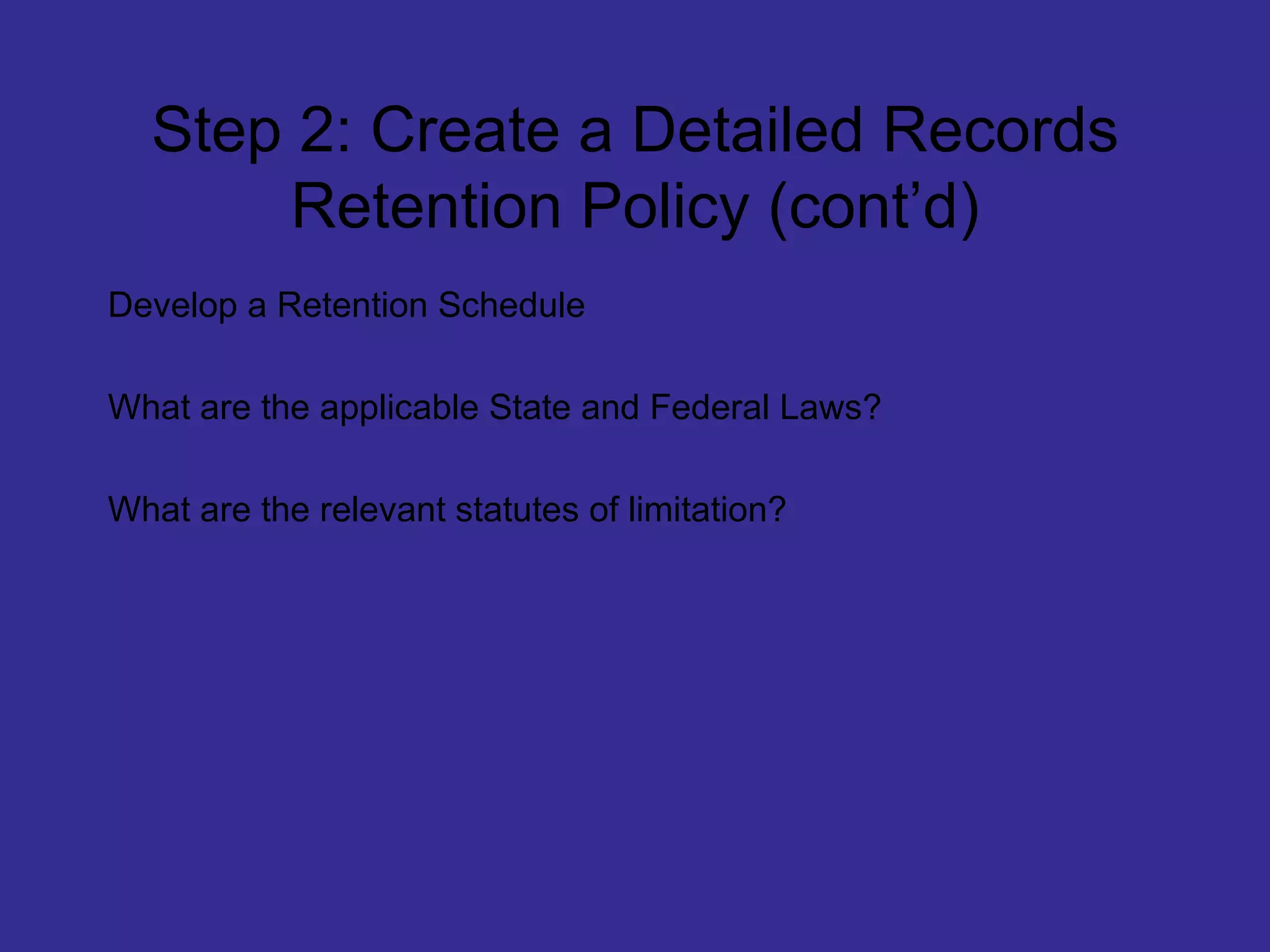 Document Retention And Destruction Power Point | PPT