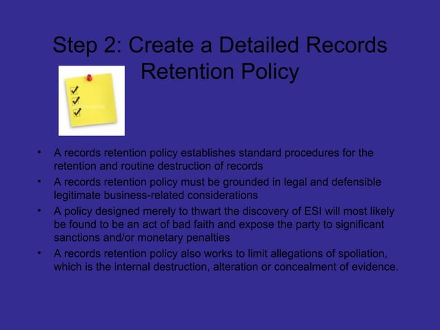Document Retention And Destruction Power Point | PPT | Law
