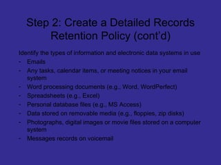 Document Retention And Destruction Power Point | PPT