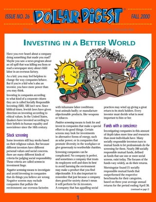 Dollar Digest - an award-winning children’s newsletter about money and ...