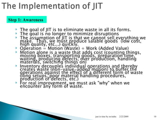 just in time manufacturing | PPT