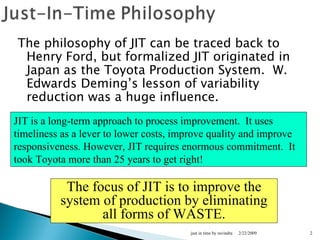 just in time manufacturing | PPT