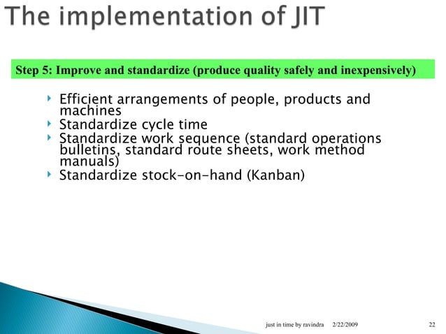 just in time manufacturing | PPT | Mechanical and Industrial ...