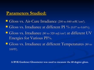 Dominant Factors Of Gloss Control Rad Tech 2008 Presentation | PPT