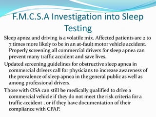 Drowsy Driving & Cdl Licensure Rules Pp | PDF | Sleep Disorders ...