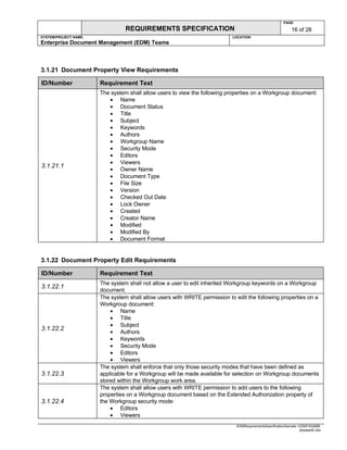 Edm Requirements Specification Sample | DOC