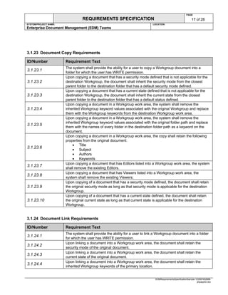 Edm Requirements Specification Sample | DOC