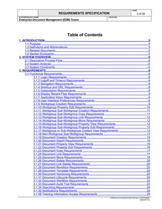 Edm Requirements Specification Sample | DOC