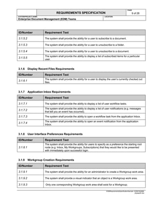 Edm Requirements Specification Sample | DOC