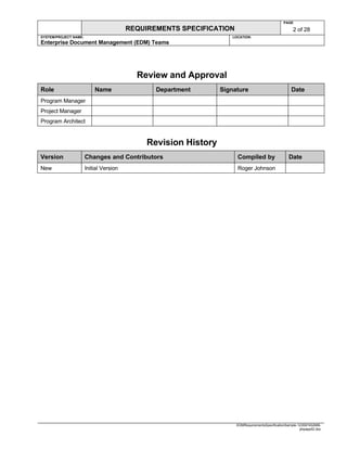 Program Specifications Template