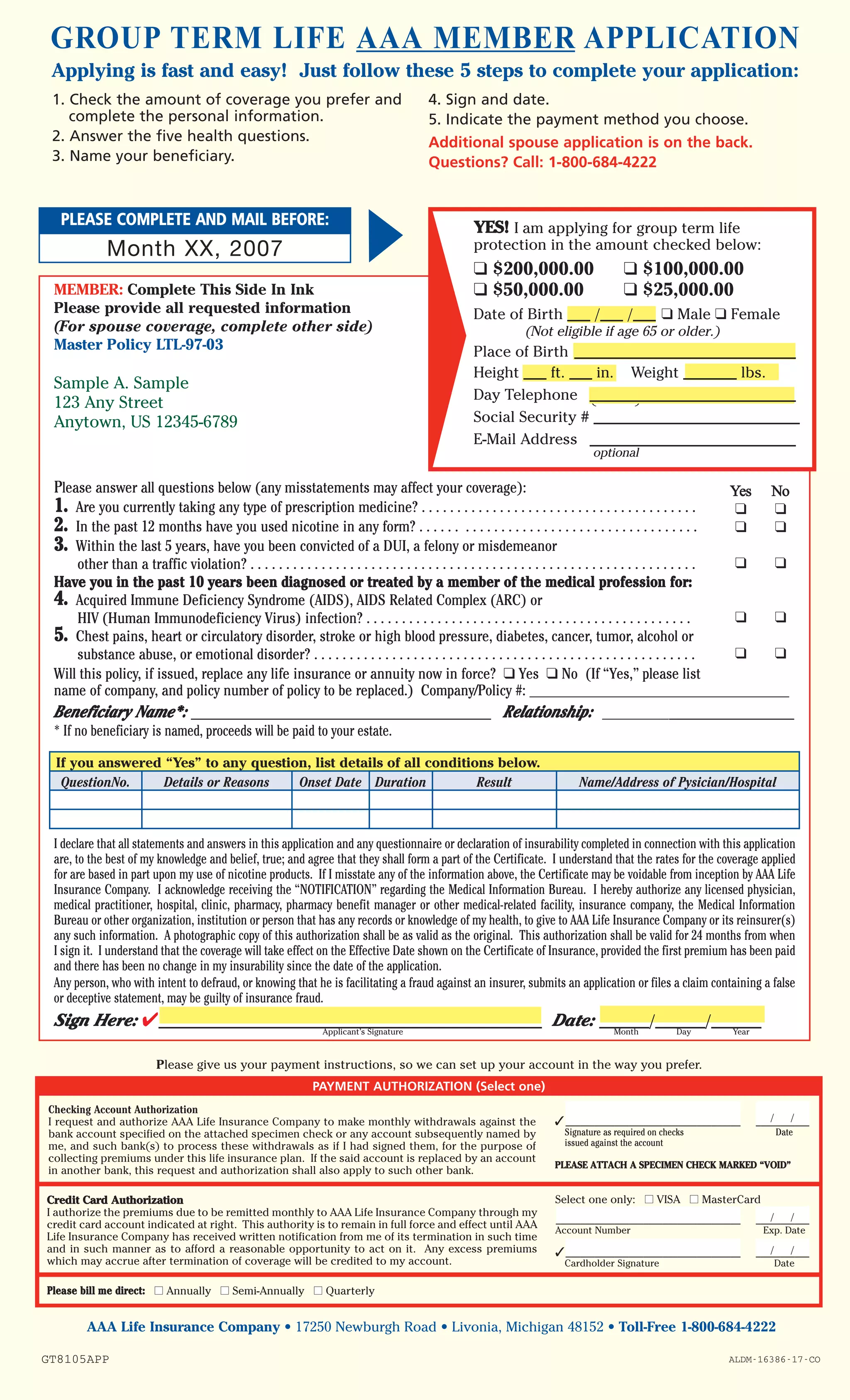 AAA Life Insurance Direct Mail | PDF