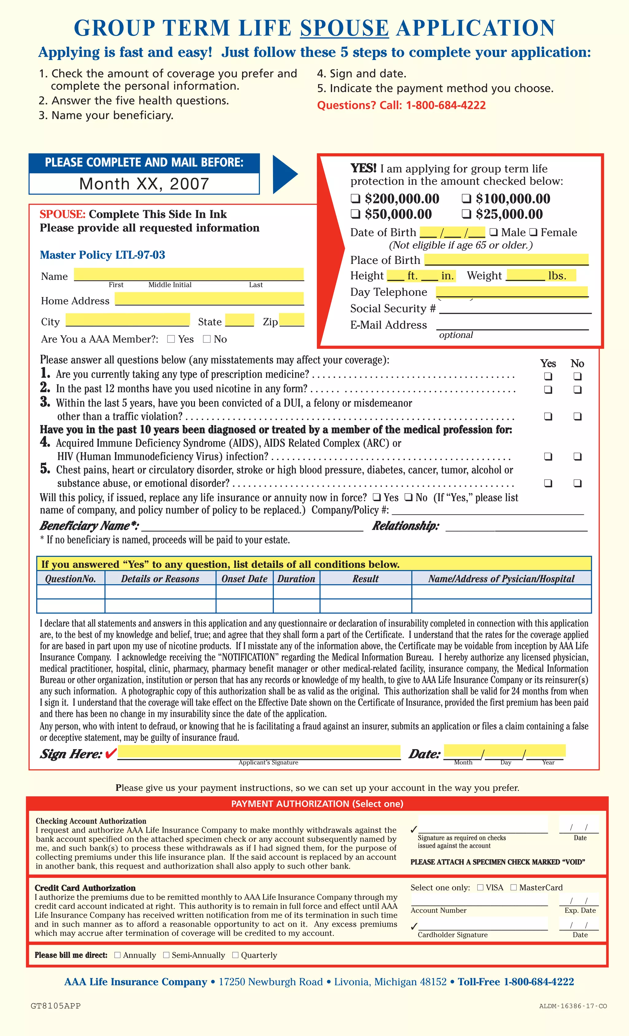 AAA Life Insurance Direct Mail | PDF