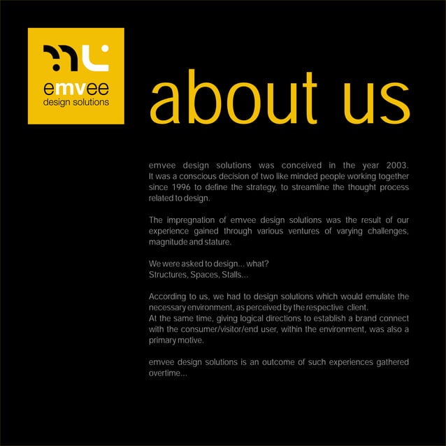Emvee Design Solutions Exhibitions Presentation | PDF