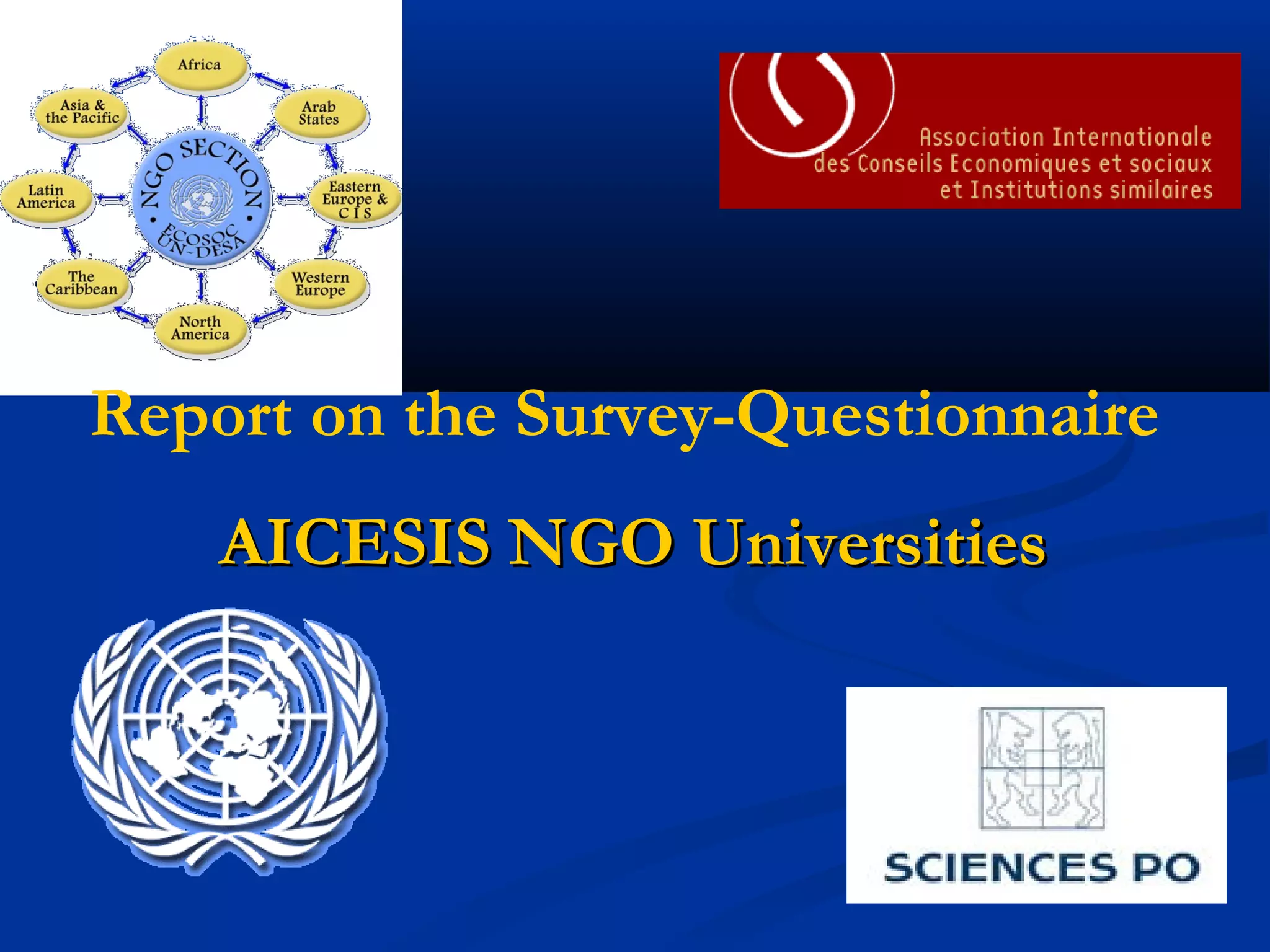 NGO Questionnaire Presentation for implementation of MDGs | PPT