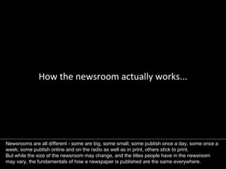 How Newspaper Newsrooms Work | PPT
