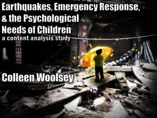 Earthquakes, Emergency Response, And The Psychological | PPT
