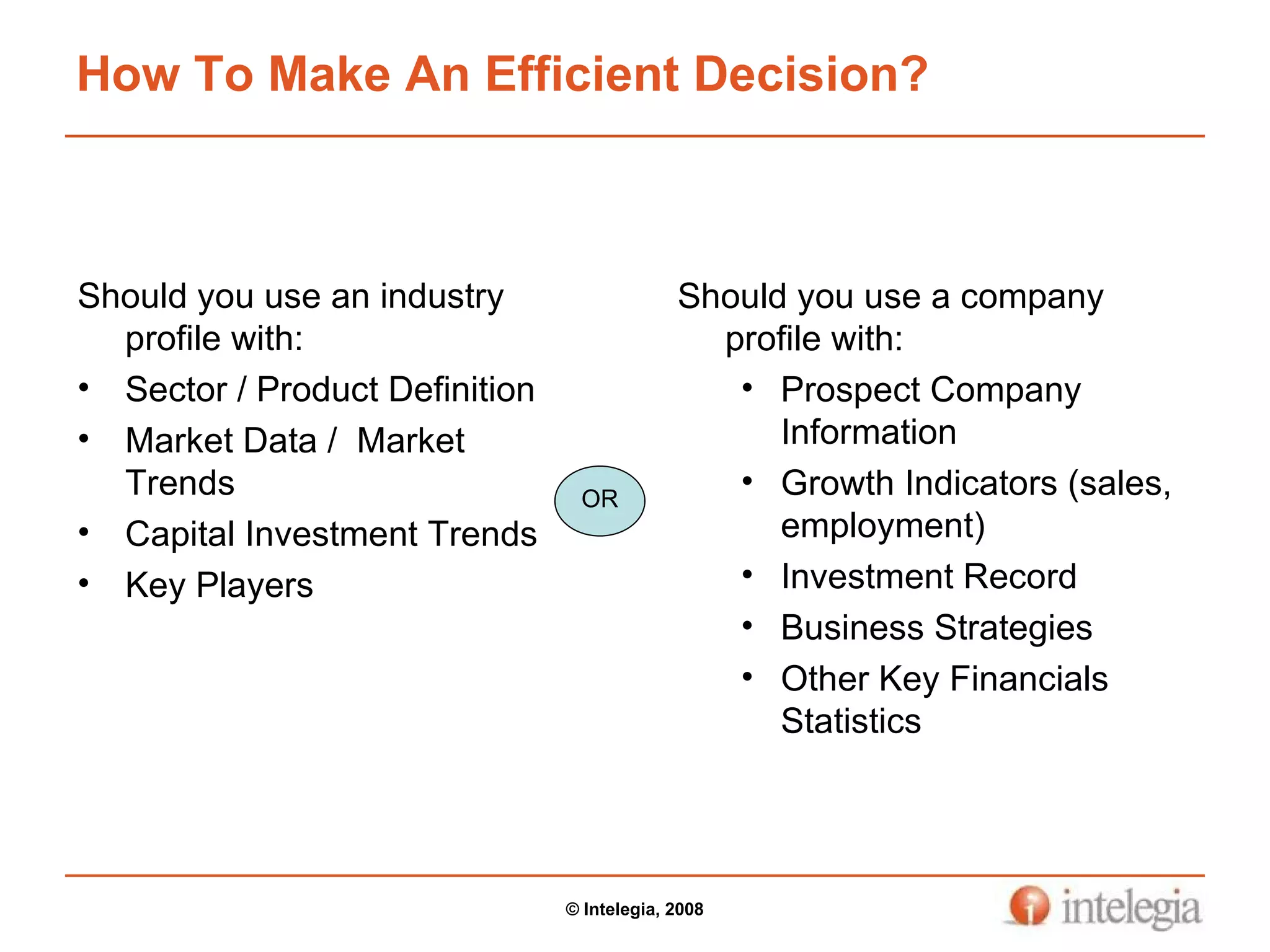 Economic Intelligence For Foreign Direct Investment Attraction | PPT
