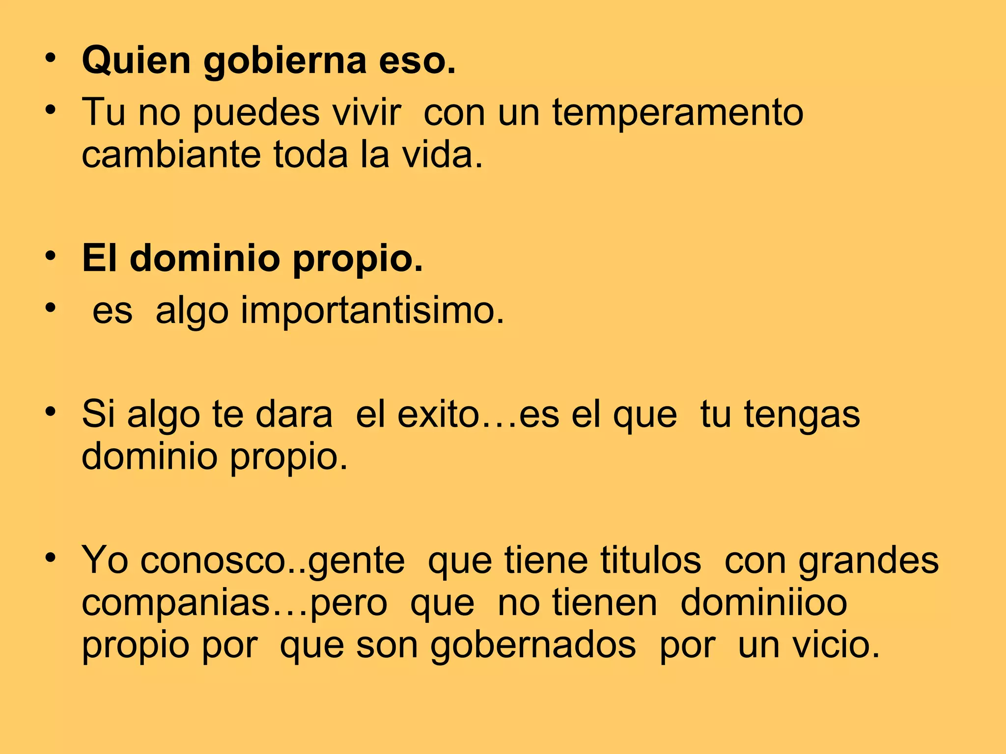 El Poder De El Dominio propio | PPT