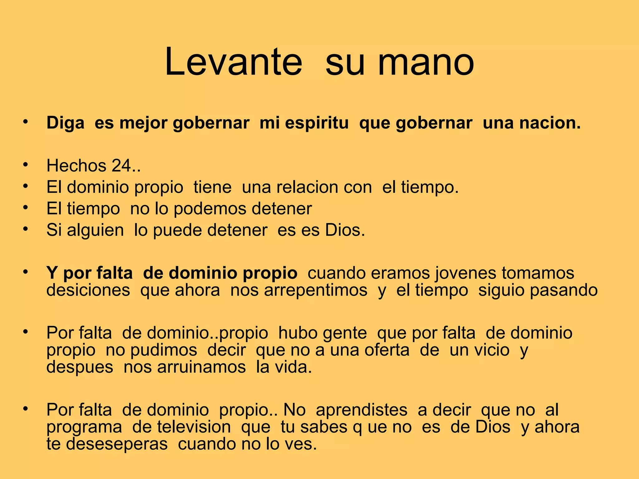 El Poder De El Dominio propio | PPT