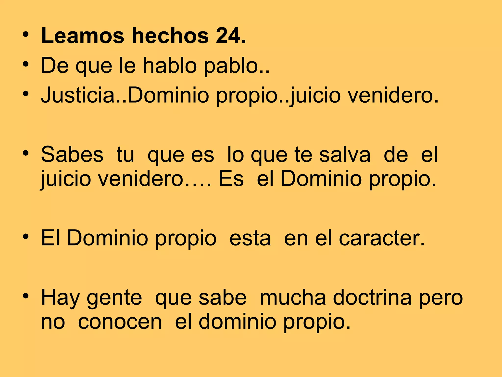 El Poder De El Dominio propio | PPT