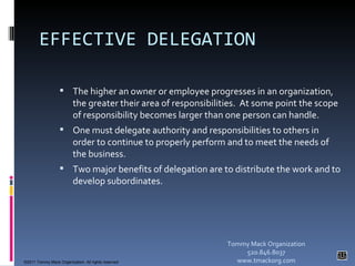 Proper Delegation Of Work