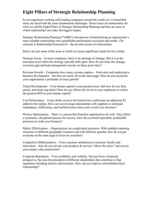 Eight Pillars Of Strategic Relationship Planning | DOC