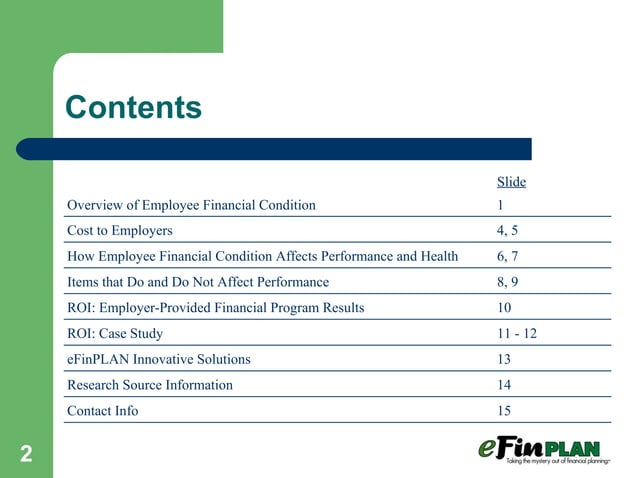 Employee Financial Wellness | PPT | Financial Planning | Personal Finance